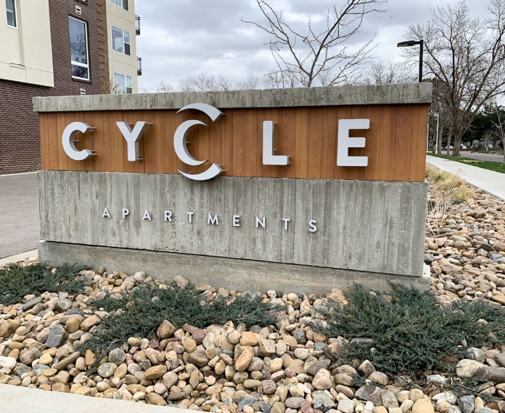 1Cycle-Apartments-Monument-Sign | Ad Light Group
